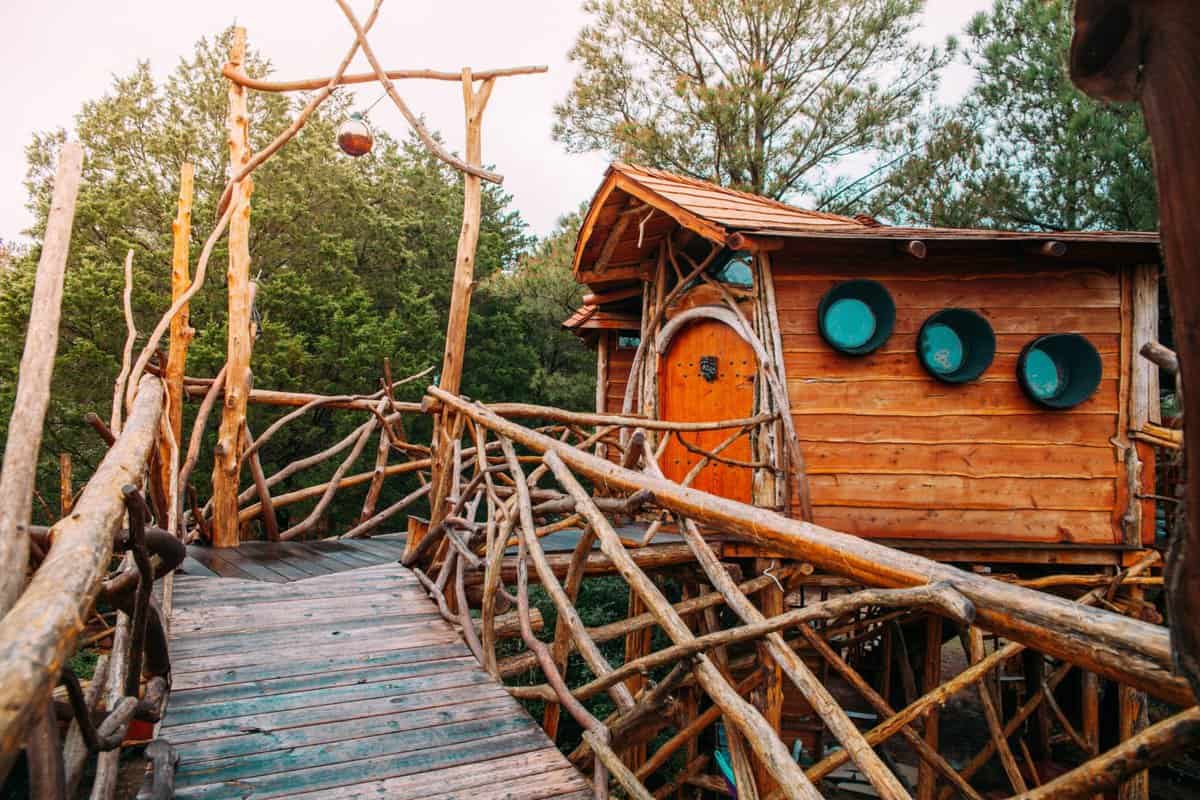 Stay in a Pet-Friendly Hobbit Treehouse Near Austin, Texas - My Curly ...