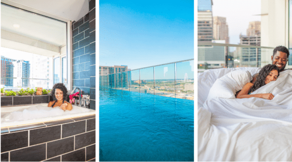 W Dallas Victory Hotel and Residences: Rooftop Pool and Bathtub - My ...