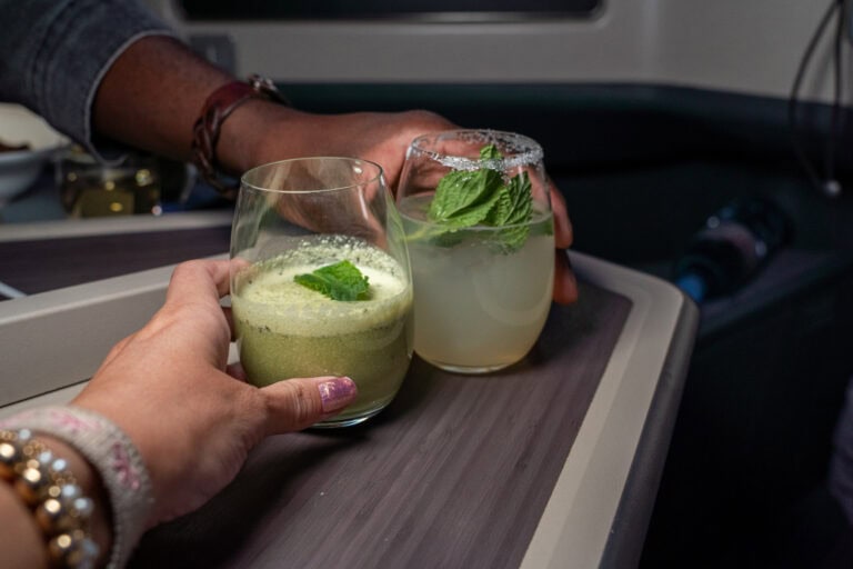 Cathay Pacific A350 Food Review: Business Class Dining - My Curly ...